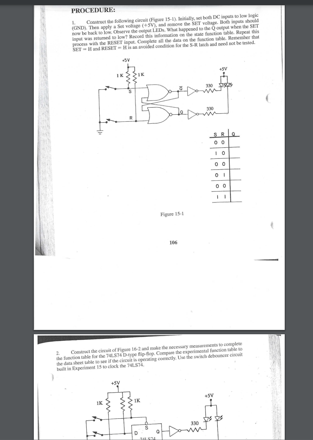 Solved 1. Construct the following circuit (Figure 15-1). | Chegg.com