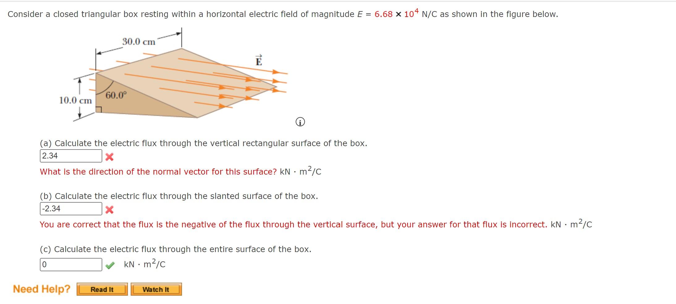 Solved Consider a closed triangular box resting within a | Chegg.com