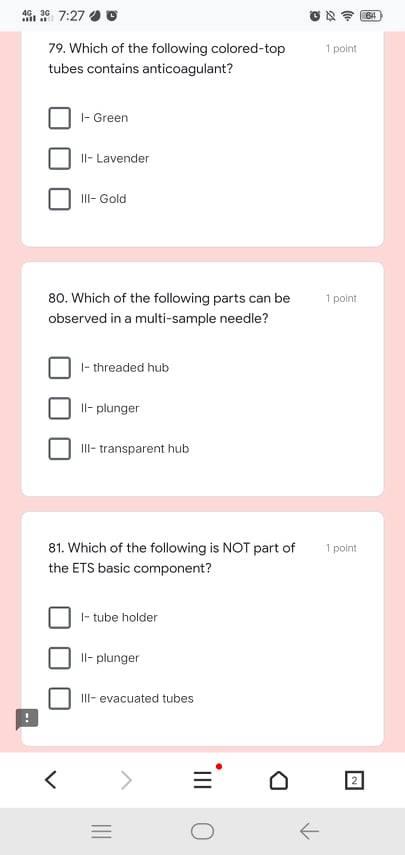 Solved TEST 111: MORSE TYPE Choose all possible answers. Ex. | Chegg.com