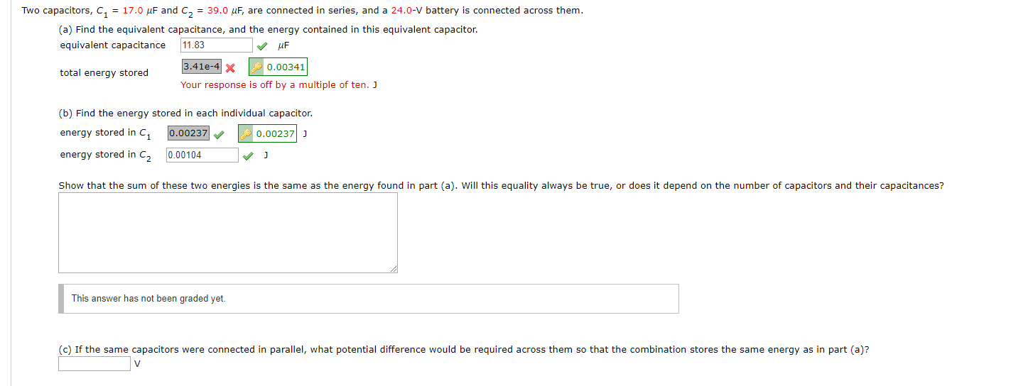 Solved Show that the sum of these two energies is the same | Chegg.com