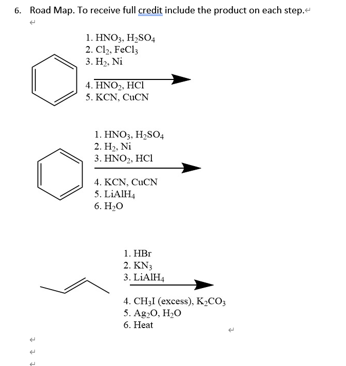 Solved 6. Road Map. To receive full credit include the | Chegg.com