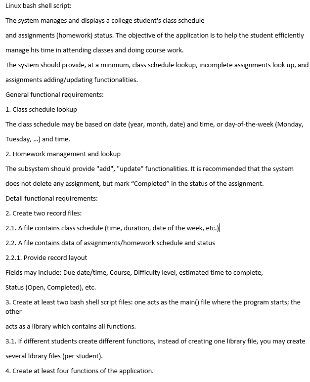 Linux Bash Shell Script The System Manages And