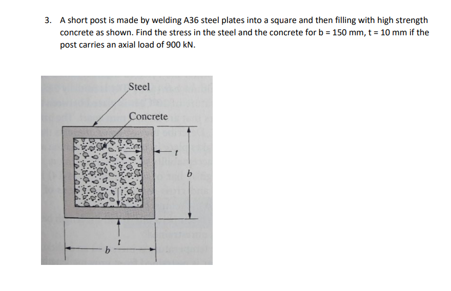 Solved A short post is made by welding A36 steel plates into | Chegg.com