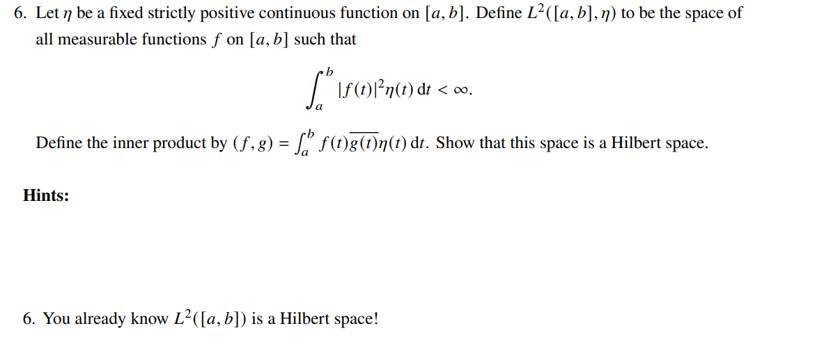 Solved 3.4 ﻿Consider the Hilbert space L_ℝ^2[-\pi , \pi ] | Chegg.com