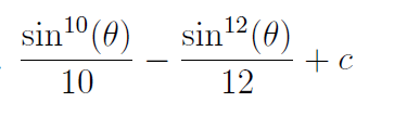 Solved | sin sinº(@) cos(6) de @) * 10 sin1°(0) 10 | Chegg.com