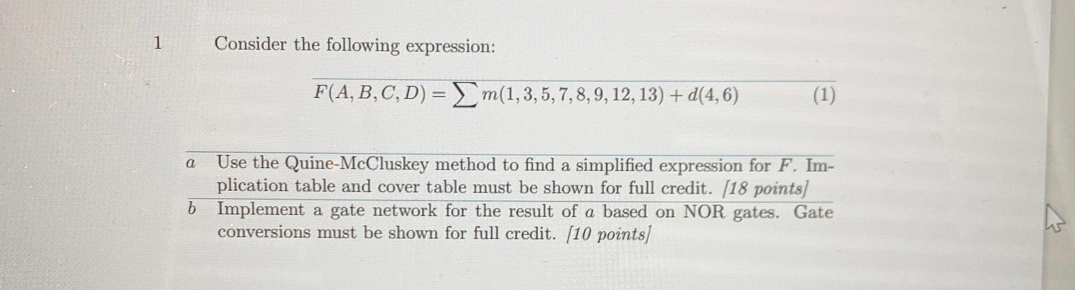 Consider the following expression: | Chegg.com