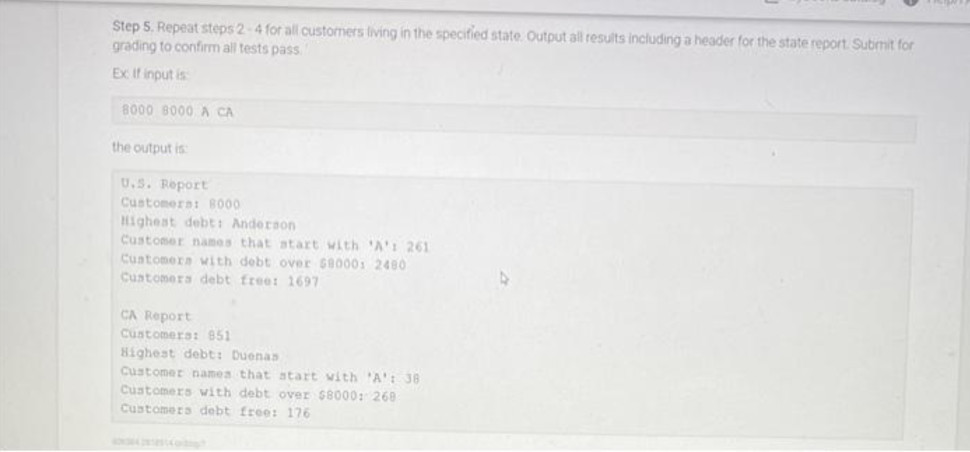 Solved Step 3. Use a loop to process each element of the | Chegg.com