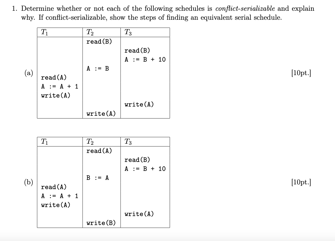 Solved 1. Determine whether or not each of the following | Chegg.com