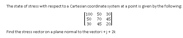 Solved The state of stress with respect to a Cartesian | Chegg.com