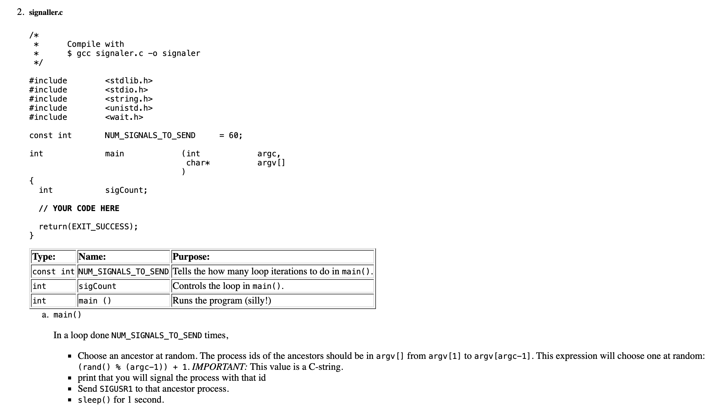 Solved Increment counter and prints the process id. b. | Chegg.com