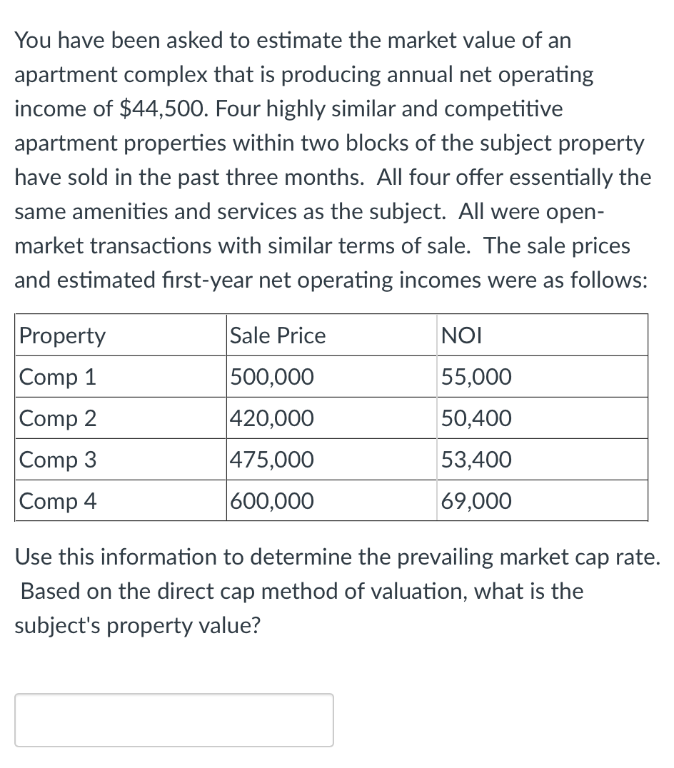 Solved You have been asked to estimate the market value of | Chegg.com