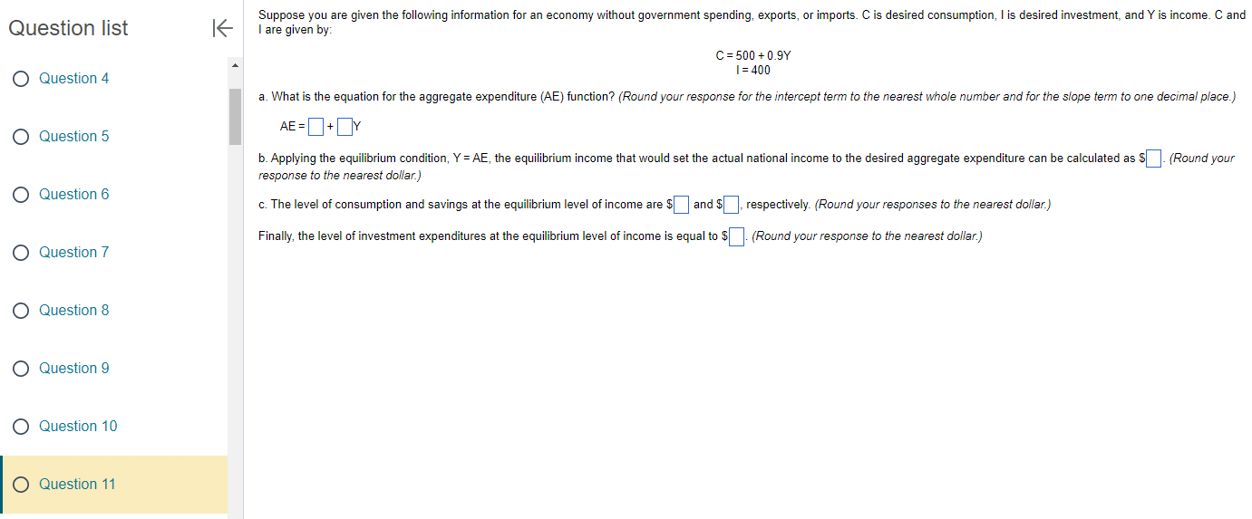 Consider the following table showing aggregate | Chegg.com