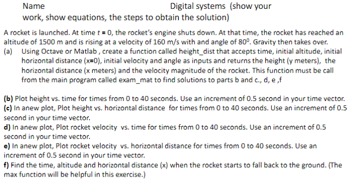 Solved Plz use matlab to answer the following questions (A - | Chegg.com