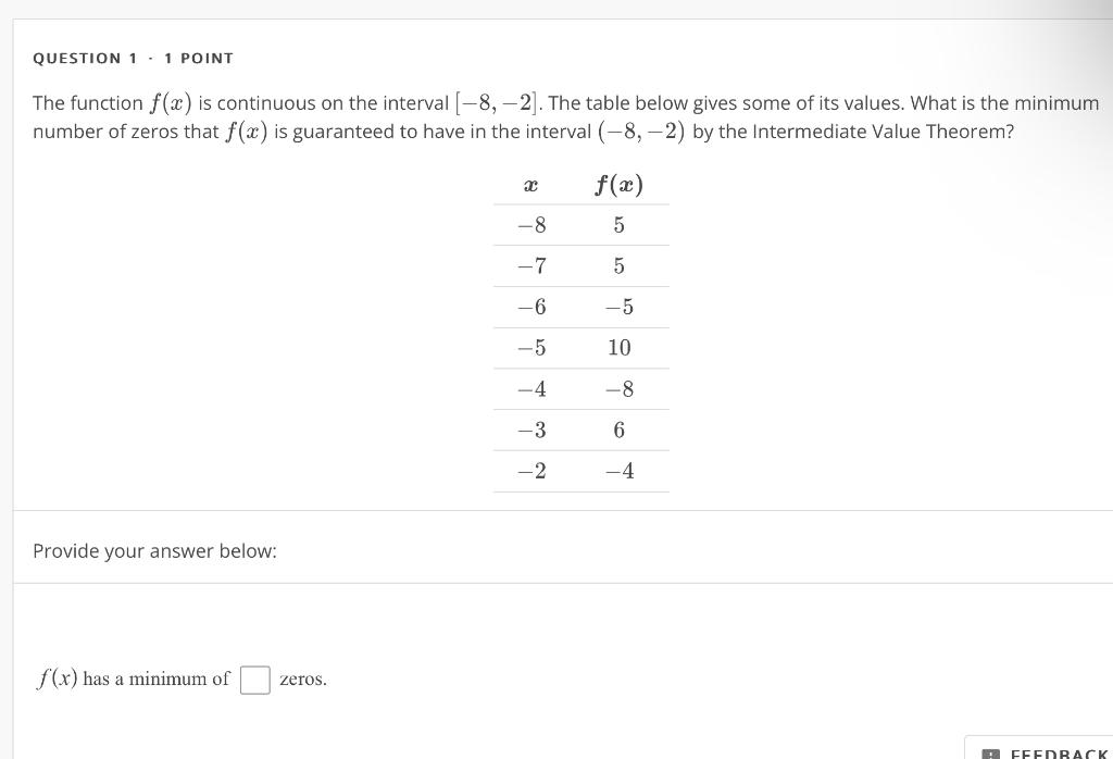 Solved The function f(x) is continuous on the interval | Chegg.com