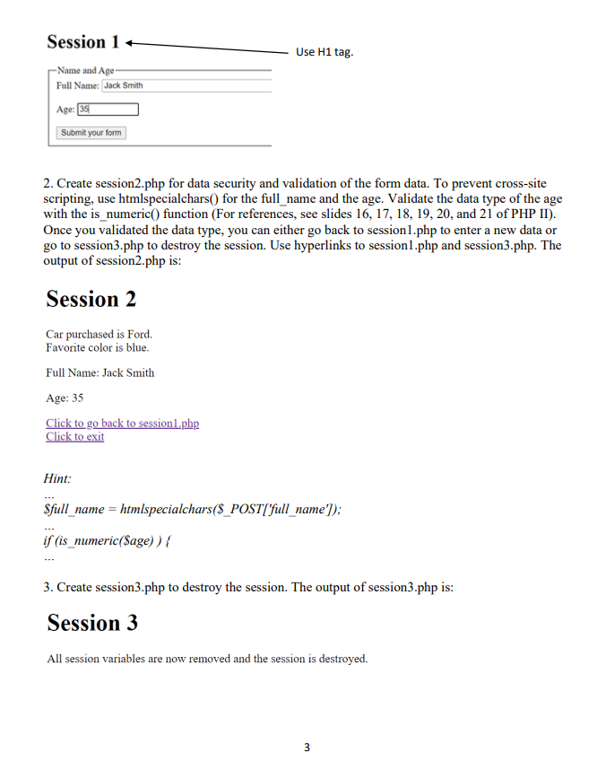 Solved 1. Create a form (see below) that asks a user to | Chegg.com