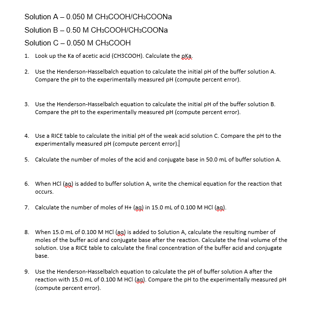 Solved Table 1. Acid Addition pH Measurements. | Chegg.com