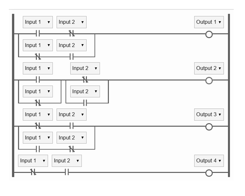 Solved Input 1 Input 2 Output 1 v Input 1 Input 2 Input 1 | Chegg.com