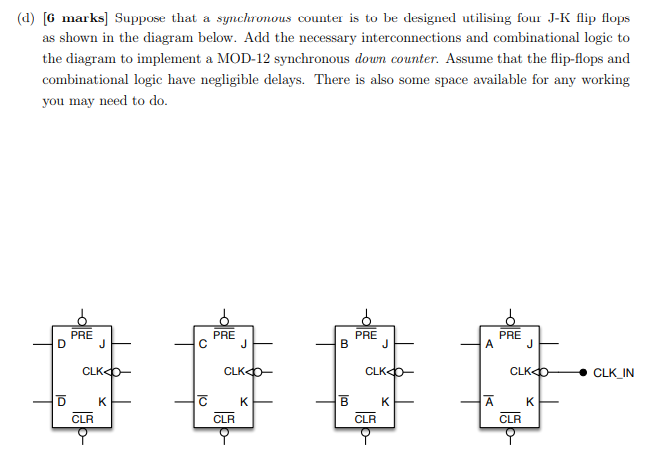 Solved An asynchronous ripple counter, implemented using | Chegg.com