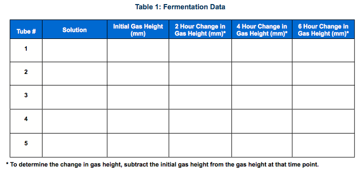 EXPERIMENT 1: FERMENTATION BY YEAST Yeast cells | Chegg.com