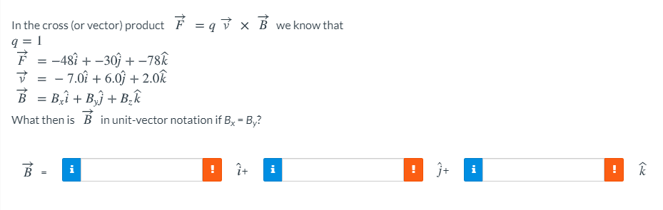 Solved In the cross (or vector) product ] = q Ř we know that | Chegg.com