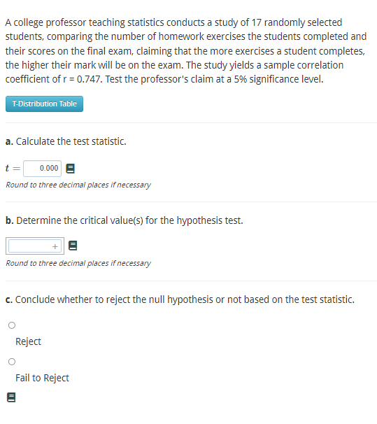 Solved A college professor teaching statistics conducts a | Chegg.com