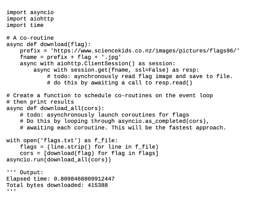 import asyncio import aiohttp import time # A | Chegg.com