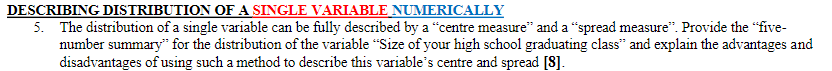 Solved DESCRIBING DISTRIBUTION OF A SINGLE VARIABLE | Chegg.com