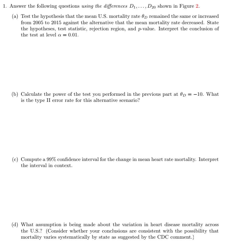 Solved Background The CDC's National Center for Health | Chegg.com