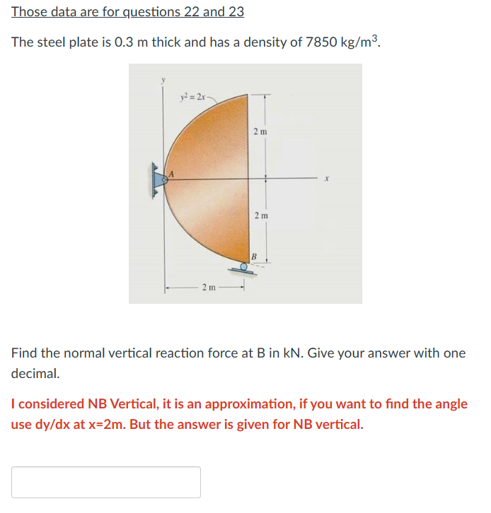 Solved Those data are for questions 22 and 23 The steel | Chegg.com
