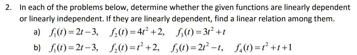 Solved 2. In each of the problems below, determine whether | Chegg.com