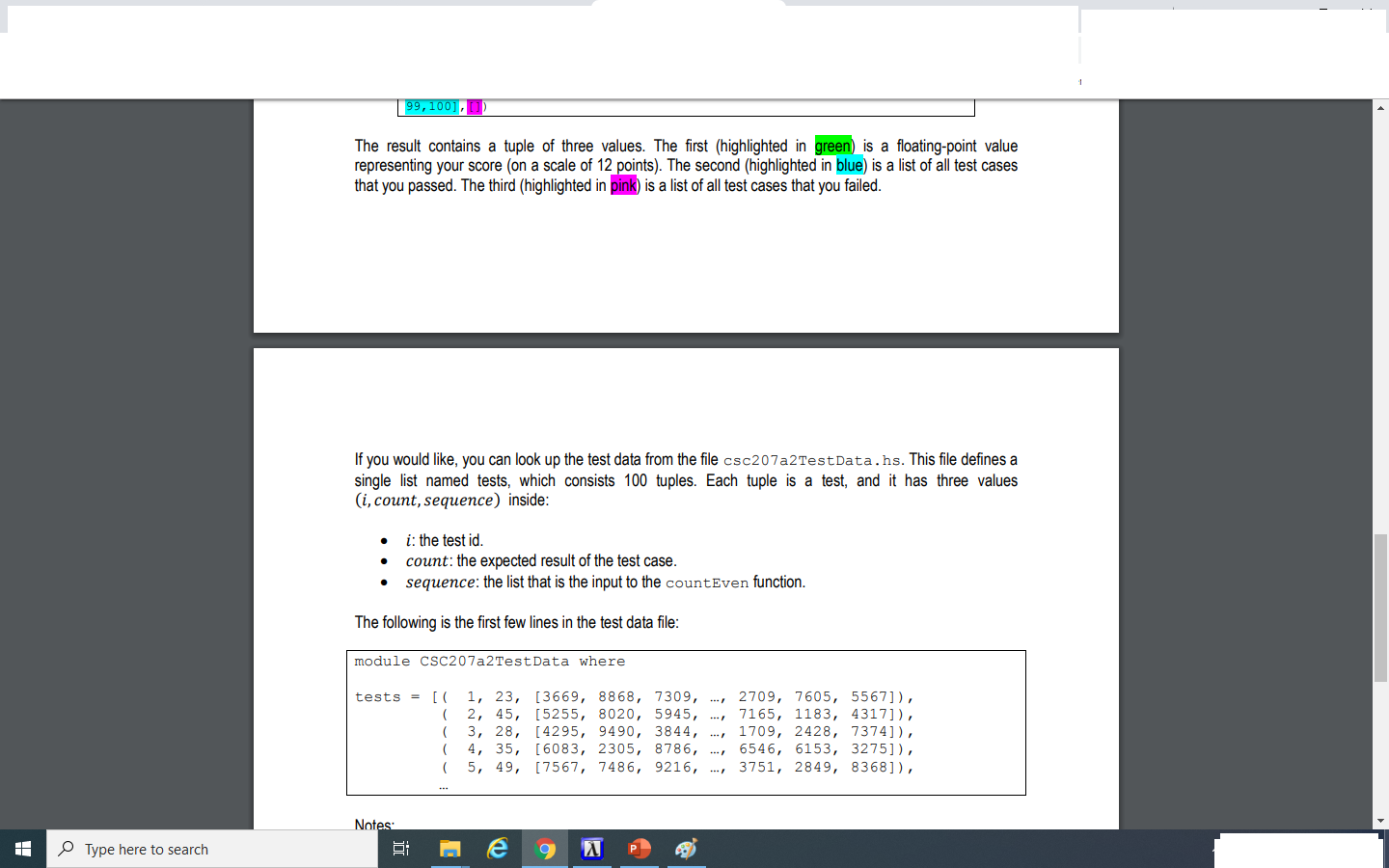 Part 1 (3 points) Given the following function: | Chegg.com