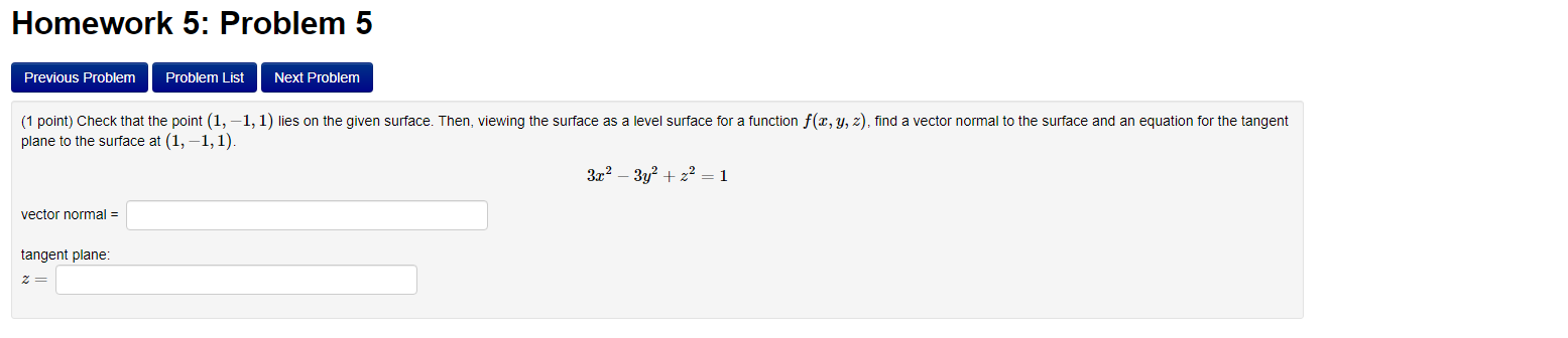 Solved Homework 5: Problem 5 Previous Problem Problem List | Chegg.com