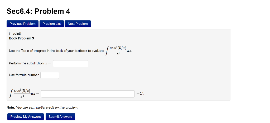 Solved Sec6.4: Problem 4 Previous Problem Problem List Next | Chegg.com