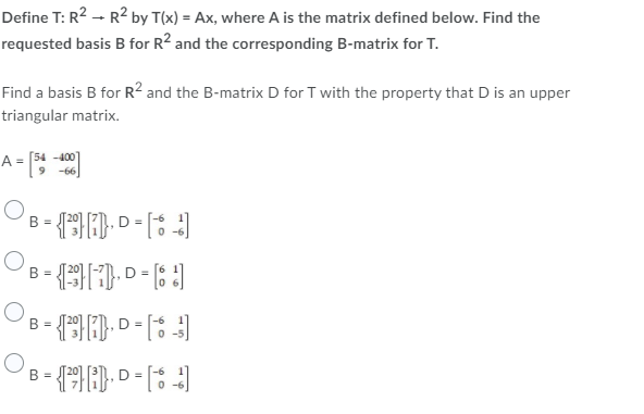 Solved Define T: R2 → R2 by T(x) = Ax, where A is the matrix | Chegg.com