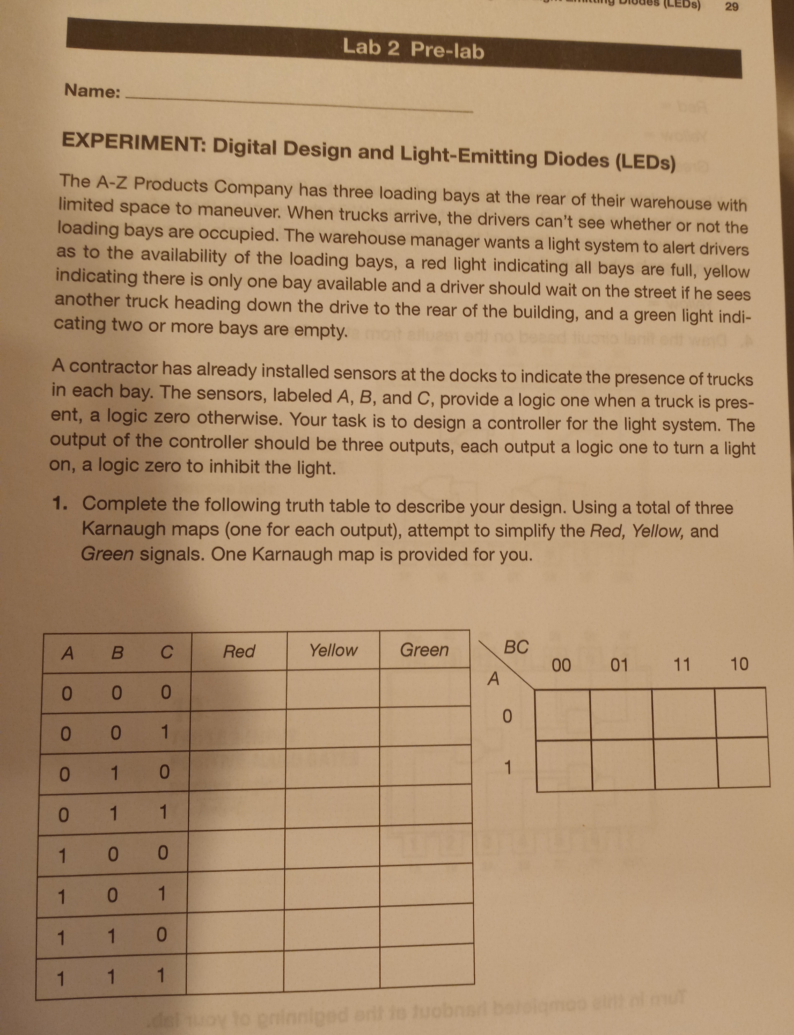 Solved EXPERIMENT: Digital Design and Light-Emitting Diodes | Chegg.com