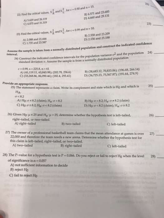 Solved 12) Find the critical value z 2 needed to construct | Chegg.com