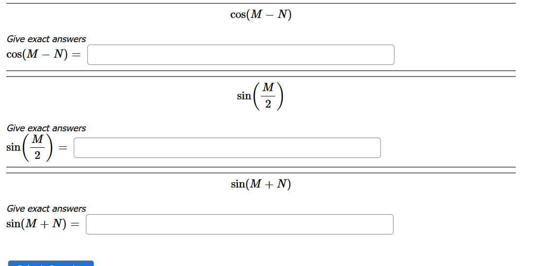 Solved Given that cos(M)=−158 (in Quadrant II) and | Chegg.com