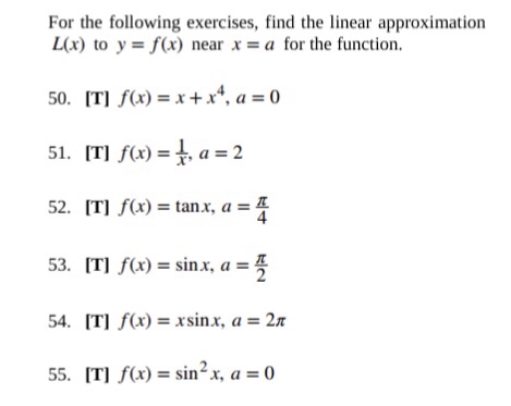 Solved For the following exercises, find the linear | Chegg.com