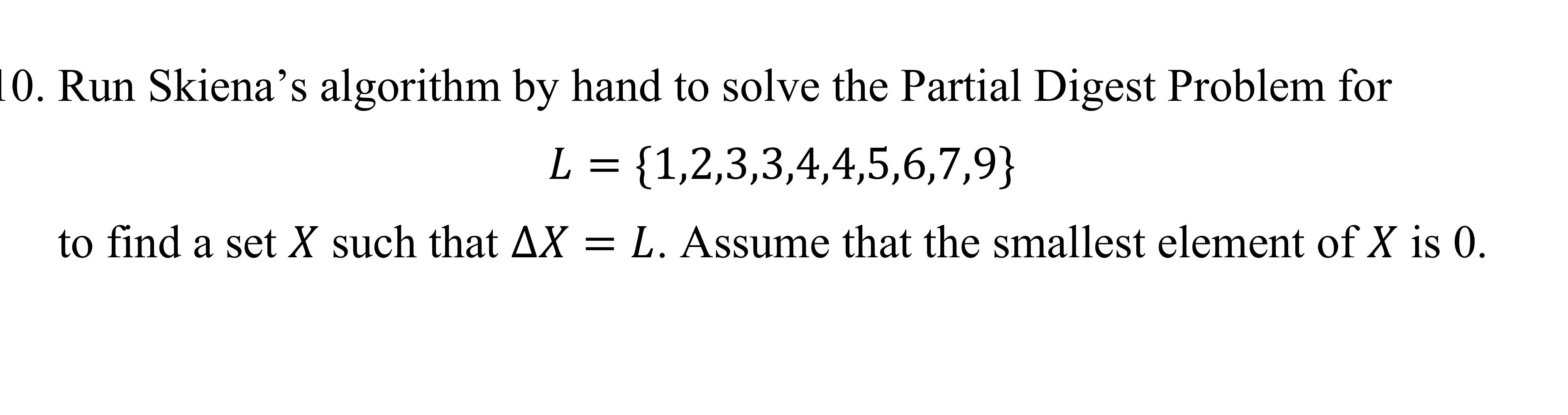 Solved 10. Run Skiena’s algorithm by hand to solve the | Chegg.com