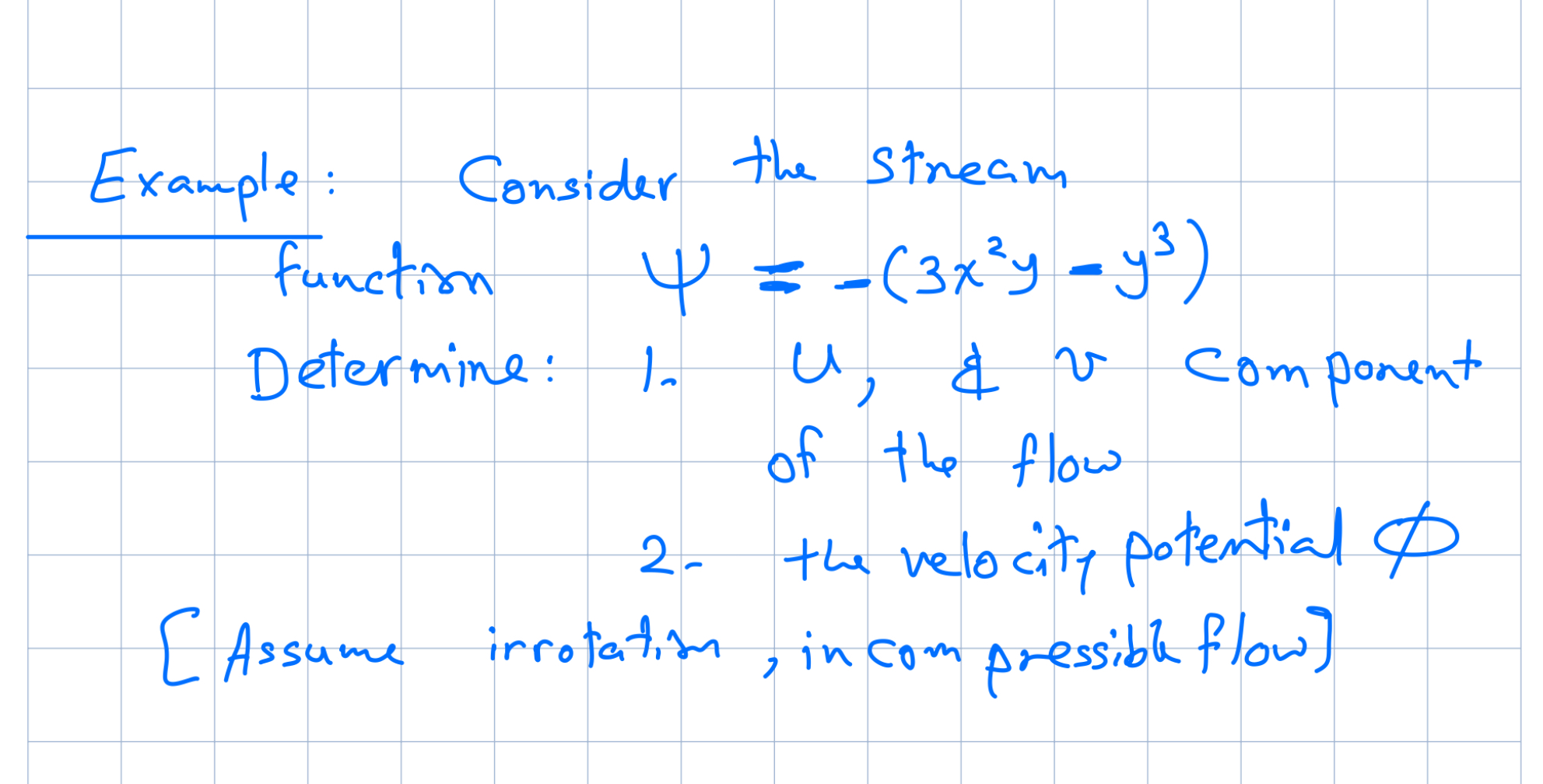 Solved Example: Consider the stream function Ψ=−(3x2y−y3) | Chegg.com