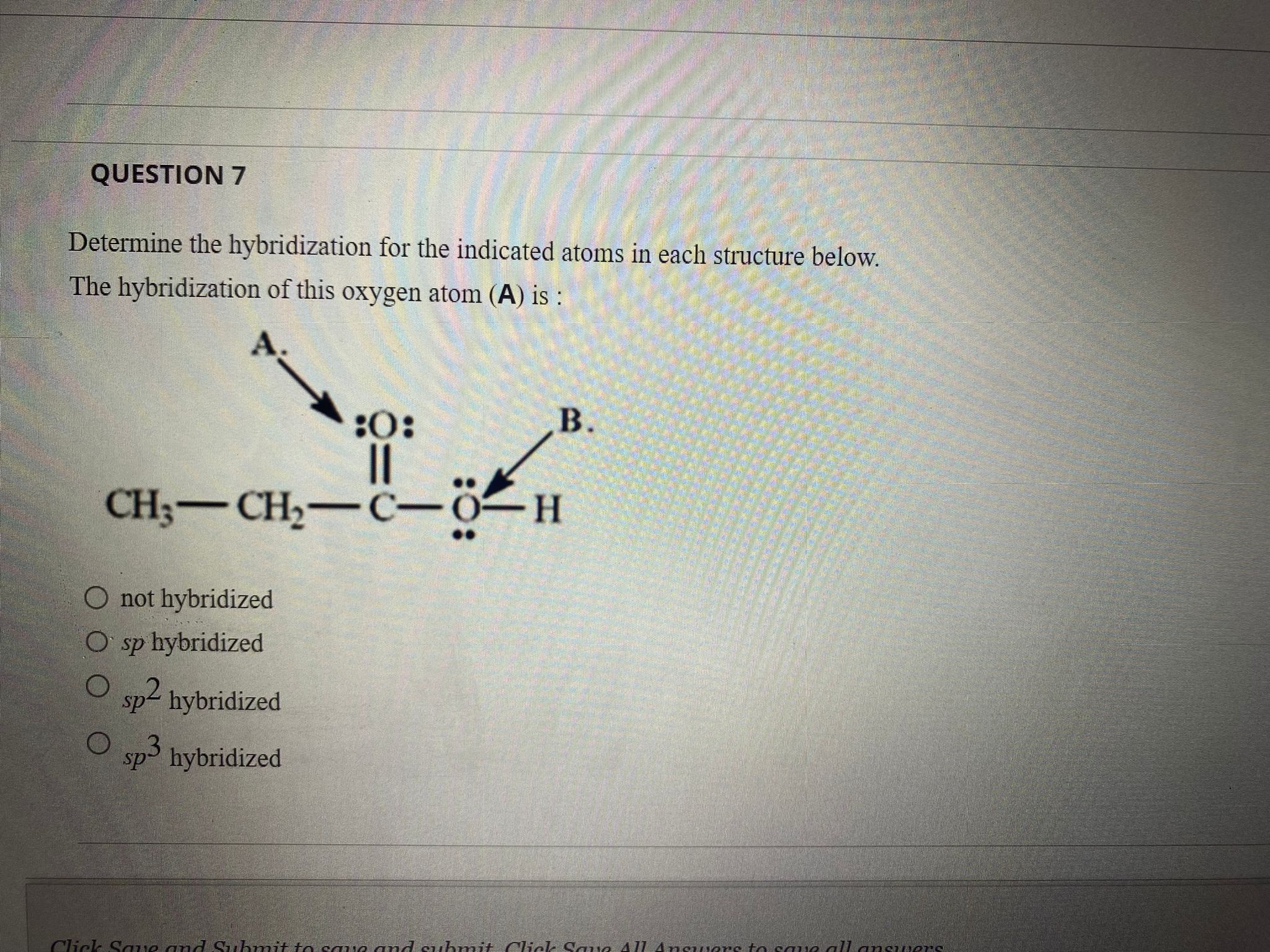 Solved Determine The Hybridization For The Indicated Atoms