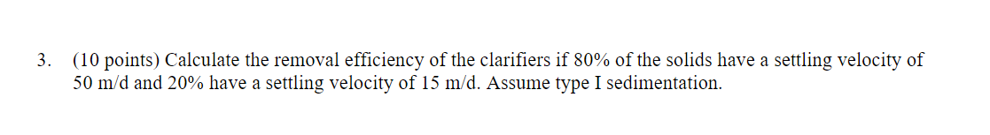 Solved Three circular clarifiers, operating in parallel, are | Chegg.com