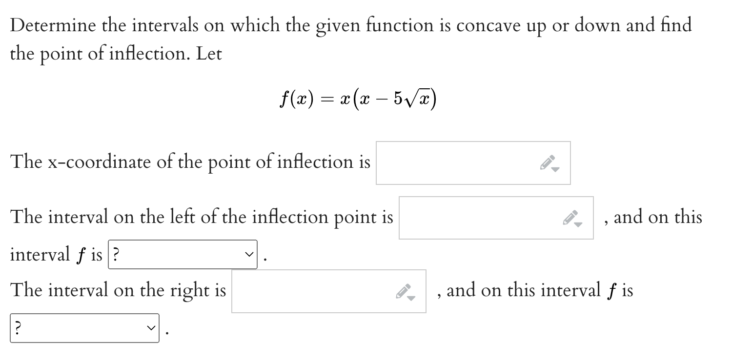 Solved Determine the intervals on which the given function | Chegg.com
