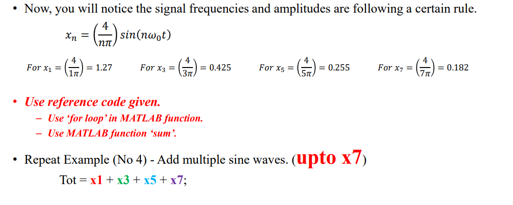 Solved - Now, you will notice the signal frequencies and | Chegg.com