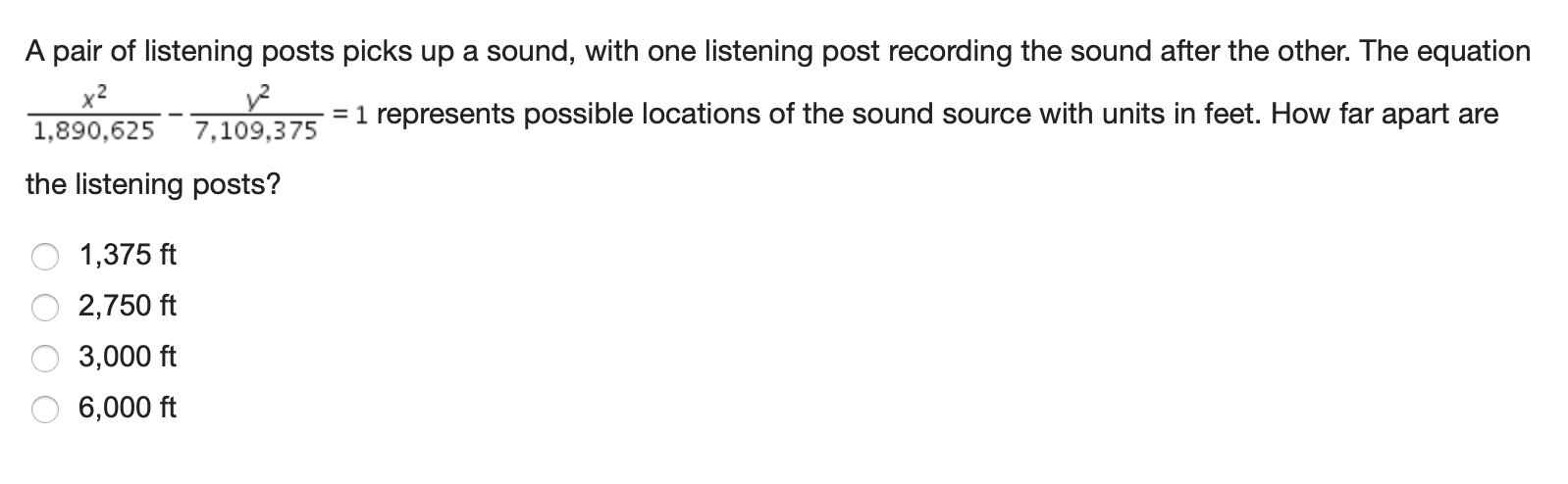 Solved A pair of listening posts picks up a sound, with one | Chegg.com