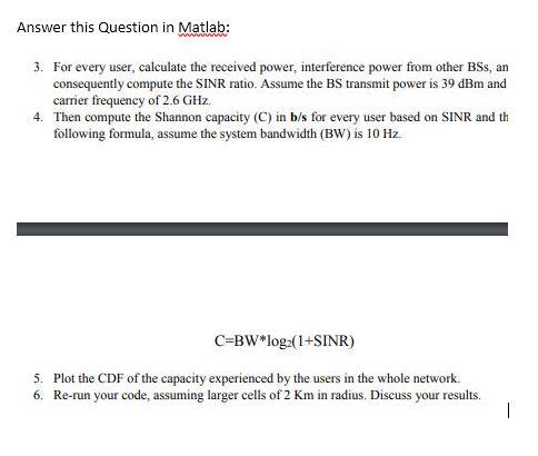 Solved Answer this Question in Matlab: Objectives of the | Chegg.com