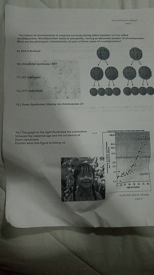 Solved The failure of chromosomes to separate correctly | Chegg.com