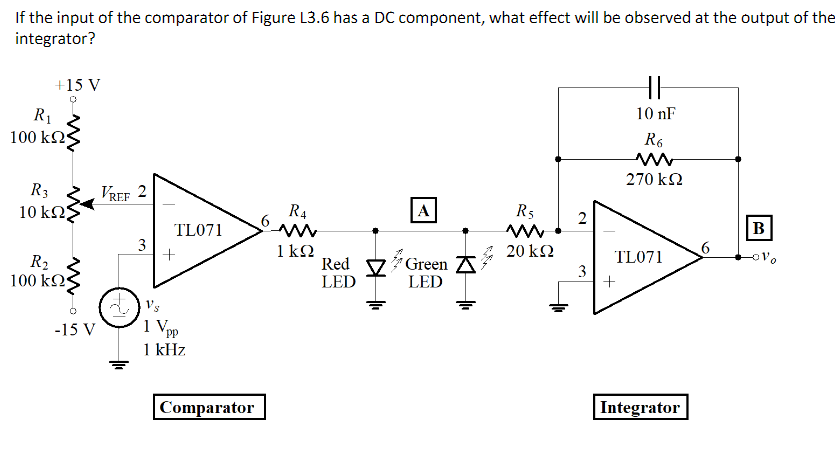 Solved If the input of the comparator of Figure L3.6 has a | Chegg.com