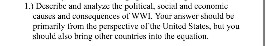 Solved 1.) Describe and analyze the political, social and | Chegg.com