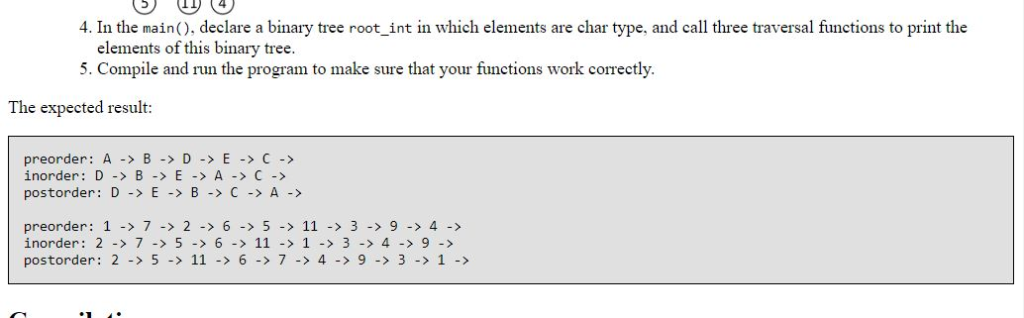 Solved Write a C++ program to print the elements of binary | Chegg.com
